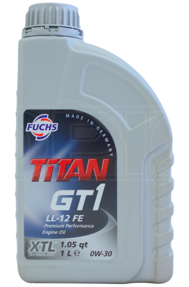 TITAN GT1 LL-12 FE 0w30 - 1 L - FUCHS motorolie - Industri Kemi ApS