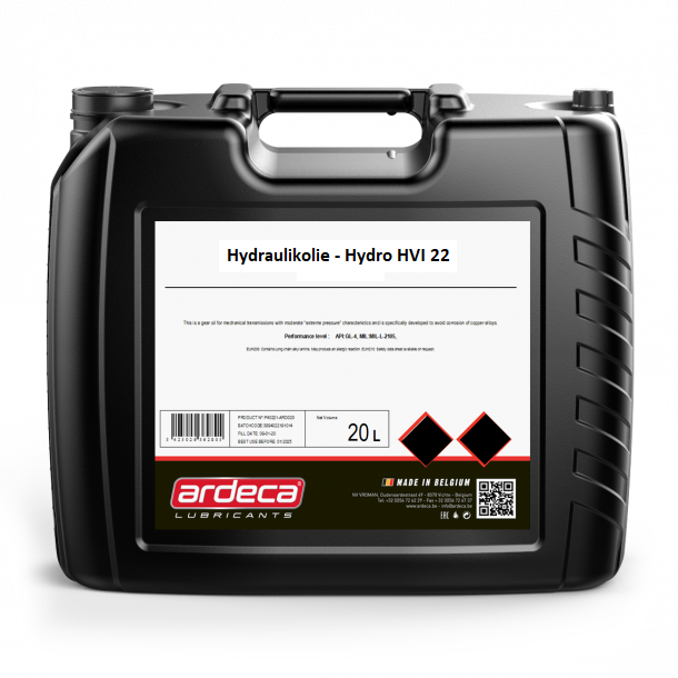 Hydraulikolie Hydro HVI 22 - 20 ltr - Hydraulikolie - Industri Kemi ApS